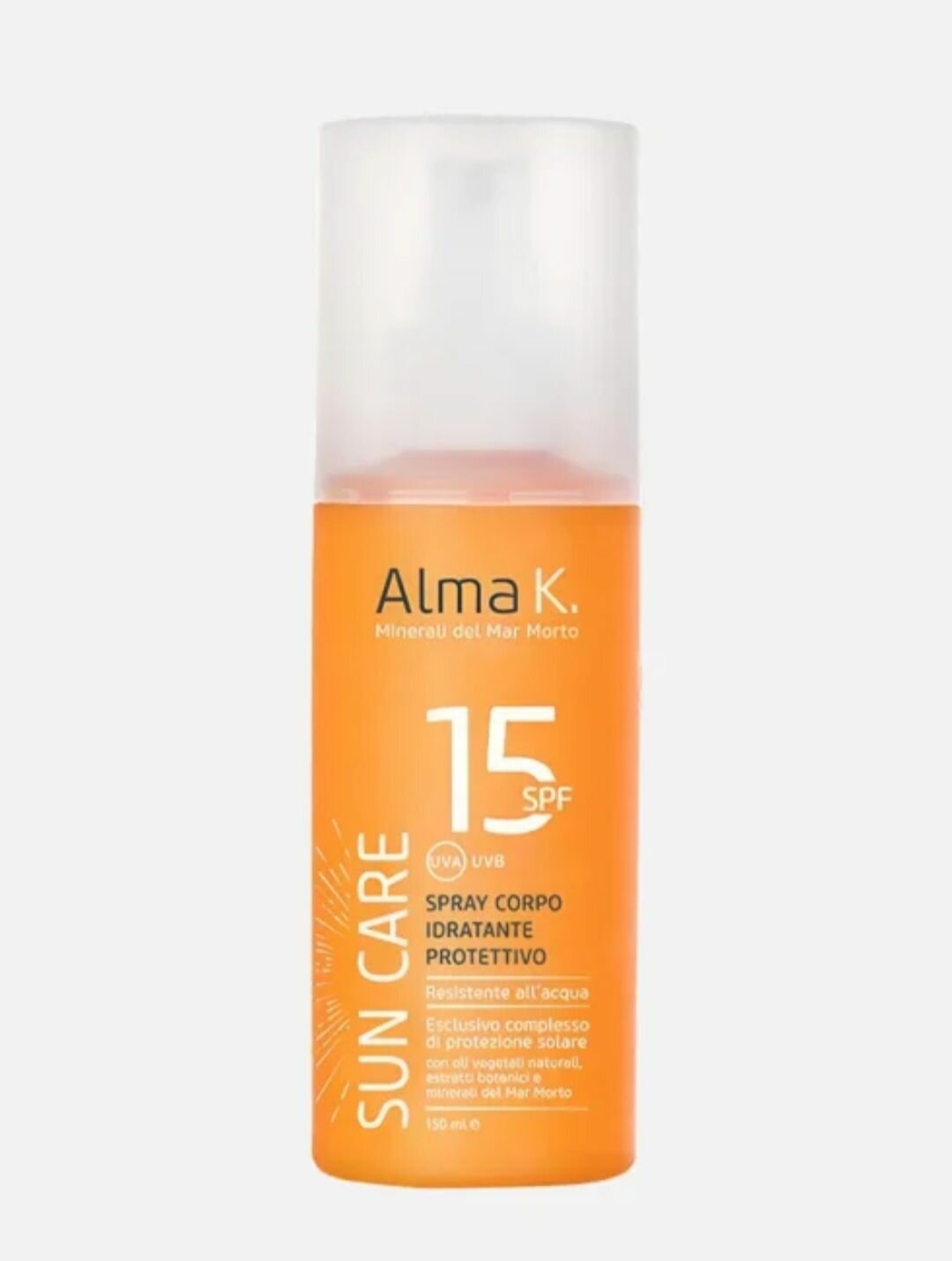 Солнцезащитный увлажняющий спрей для тела spf 15 ALMA K. protective moisturizing body spray
