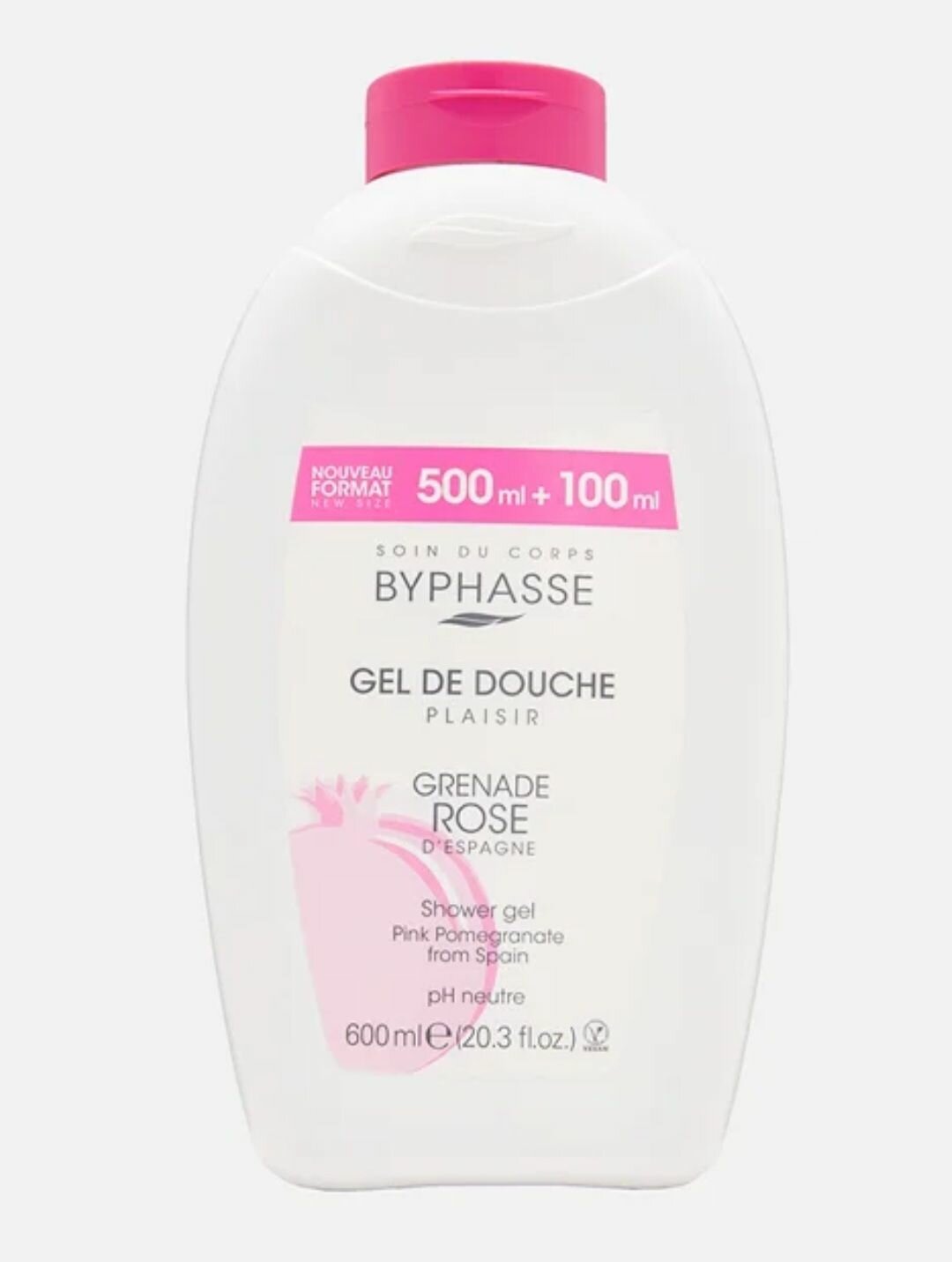 Гель для душа BYPHASSE pink garnet