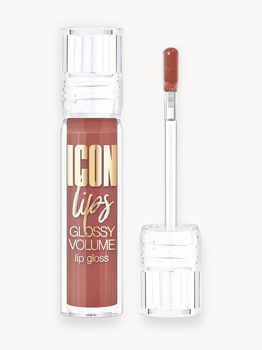 Блеск для губ LUXVISAGE ICON lips glossy volume с эффектом объема Тон 510 Rosewood