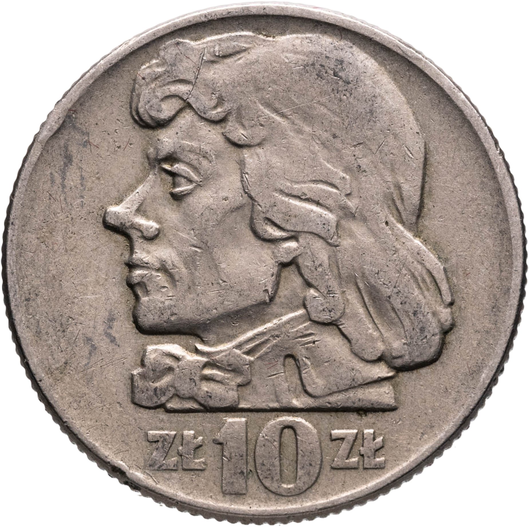 Польша 10 злотых zlotych 1960, Мельхиор медь-никель, в сохранности VF-XF