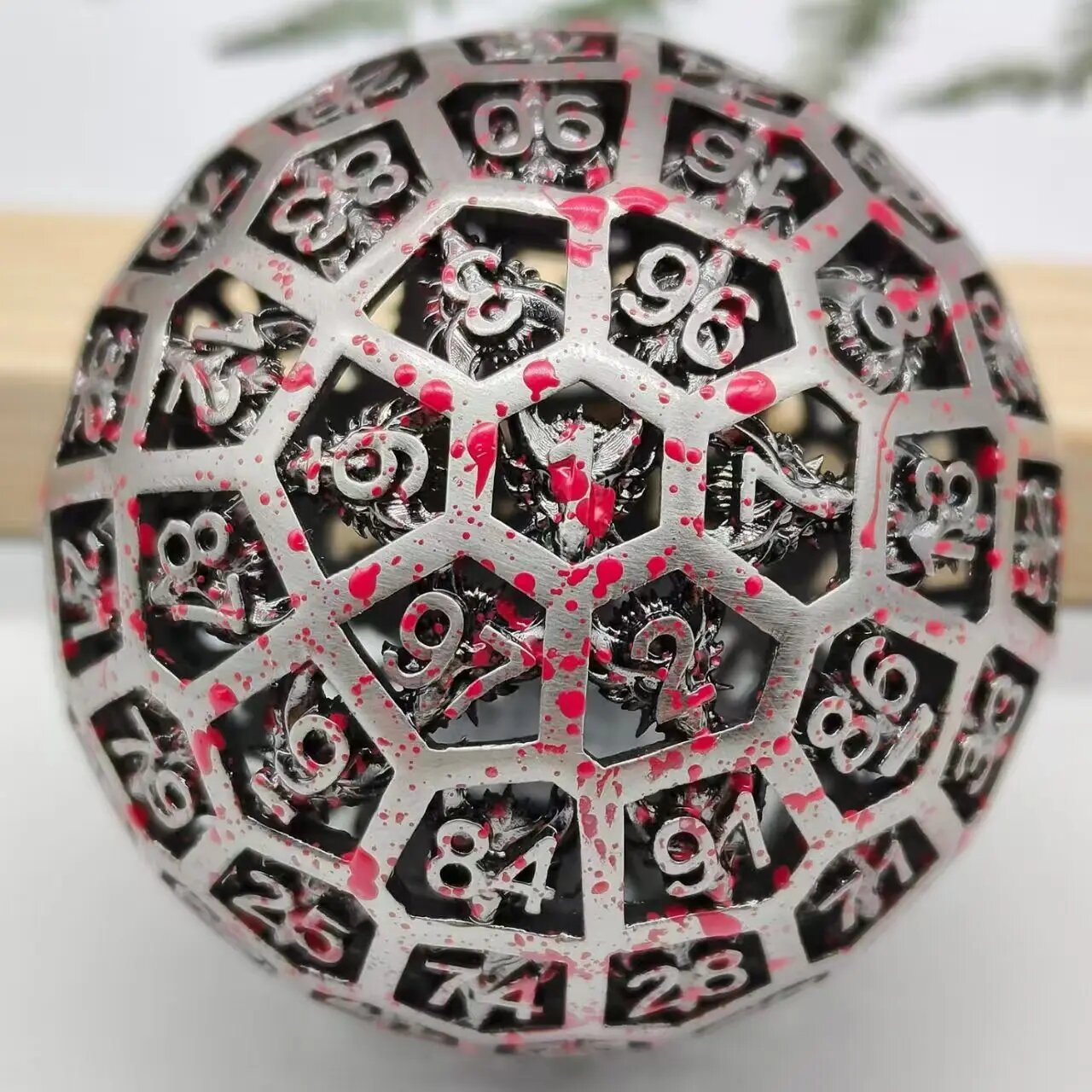 Металлический кубик D100 для настольных игр