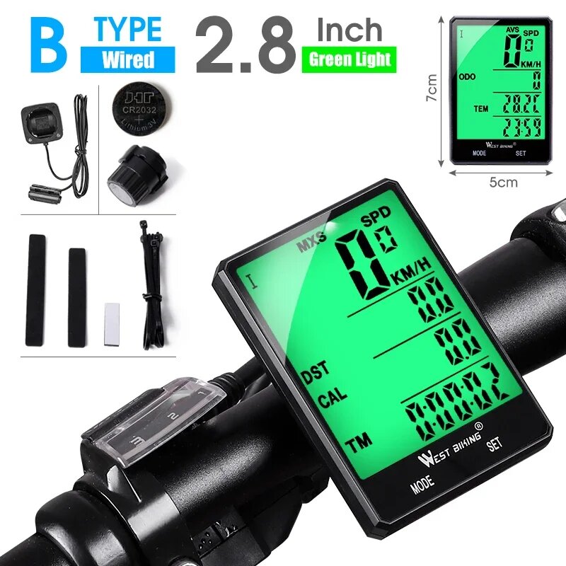 West Biking YP0702029 велокомпьютер B Type Wired