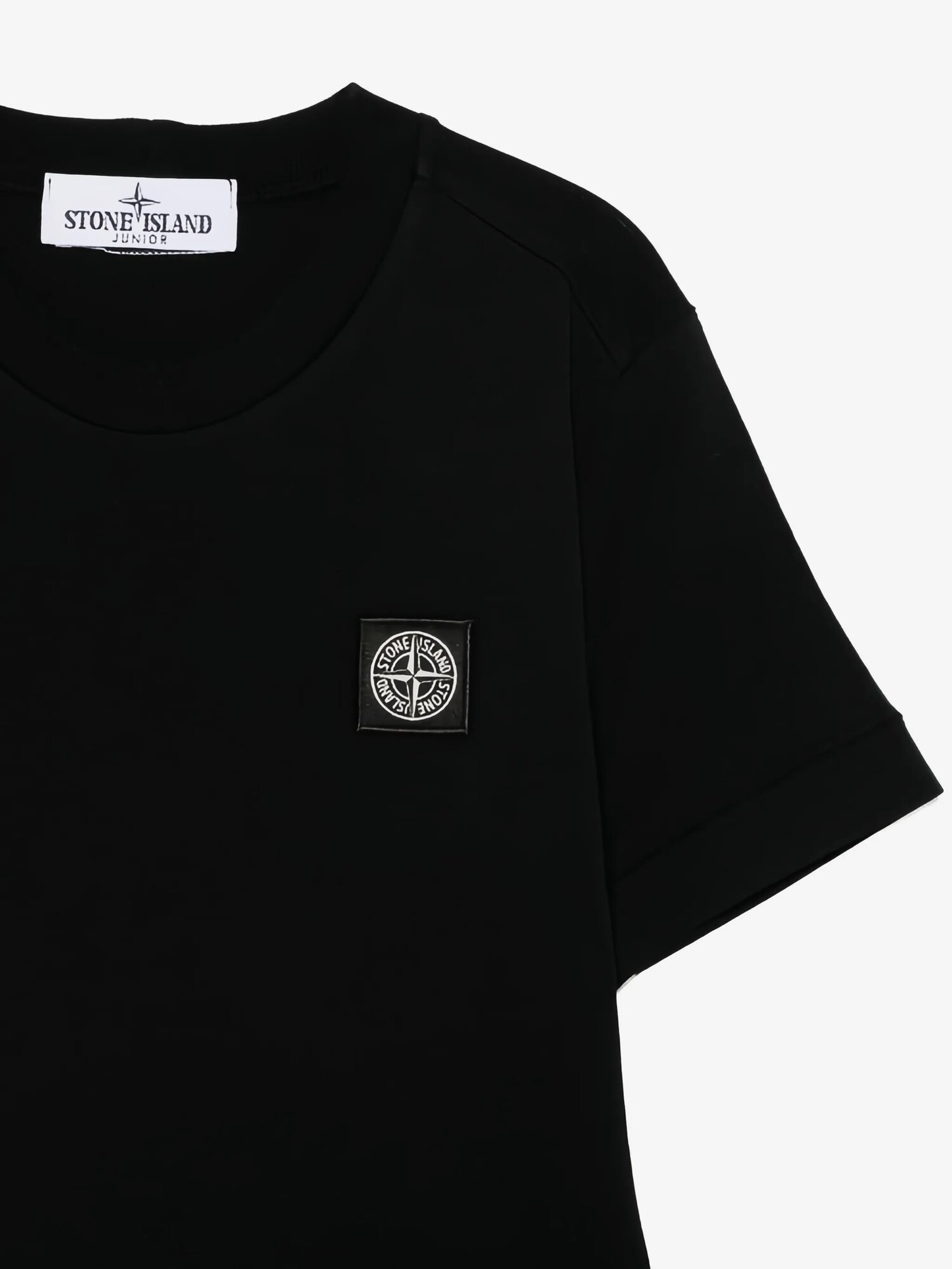 Футболка Stone Island Patch, размер 140, черный — фото 1