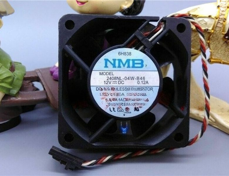 NMB 2408NL-04W-B46 12В 0,12А 6020 6см 3-проводная шасси с терморегулирующим вентилятором