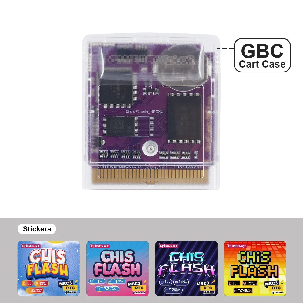 CHIS Flash 32MB картридж для GBC/GBA/GBA SP, GBC Case TRNWH