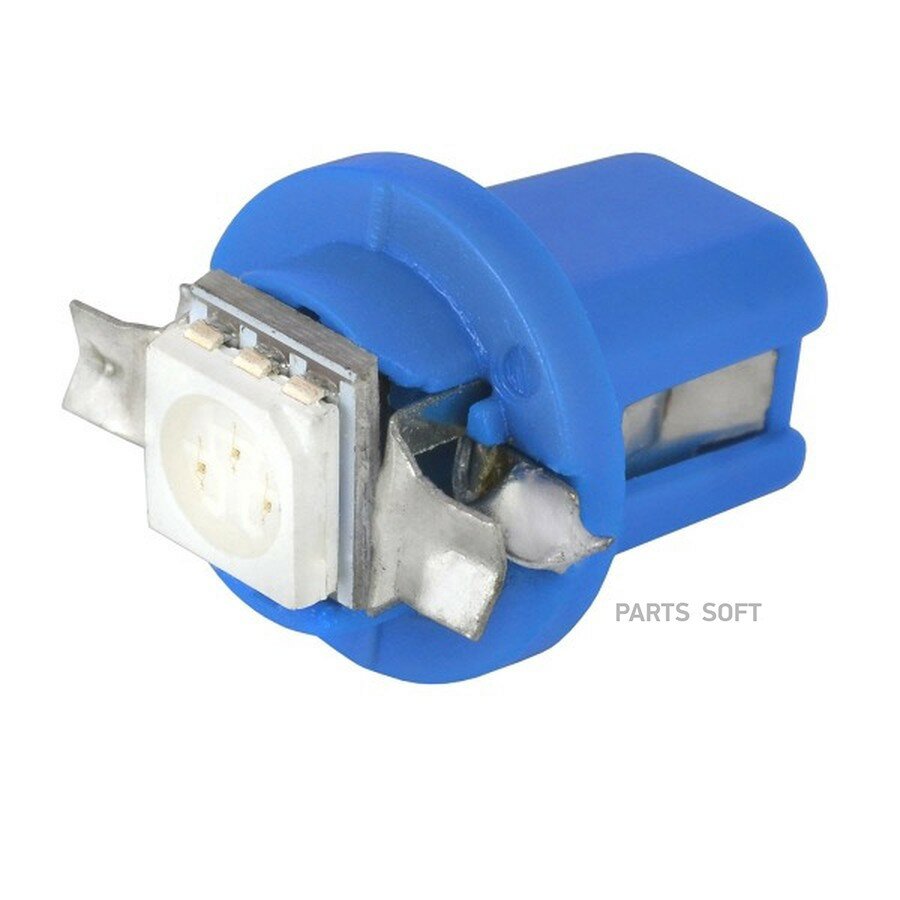 Лампа светодиодная 12V 1,2W с патроном 1 SMD синий (приборная) 10 шт. Skyway SKYWAY S08201220 | цена за 1 шт