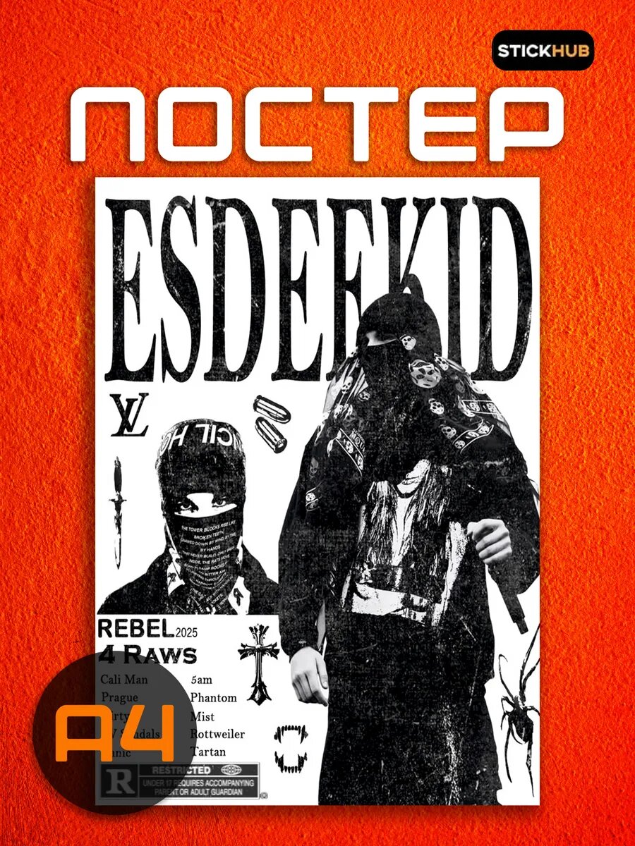 Постер на стену ESDEEKID Rebel