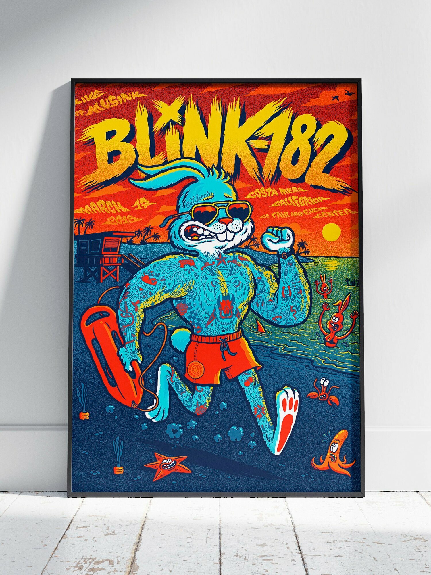 Плакат на стену для интерьера Блинк 182 (Blink 182 31) - Постер по музыке и артисту формата A4 (21x30 см)