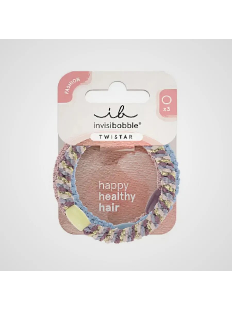 BLE Invisibobble TWISTAR Blush Braids Резинки для волос 3 шт