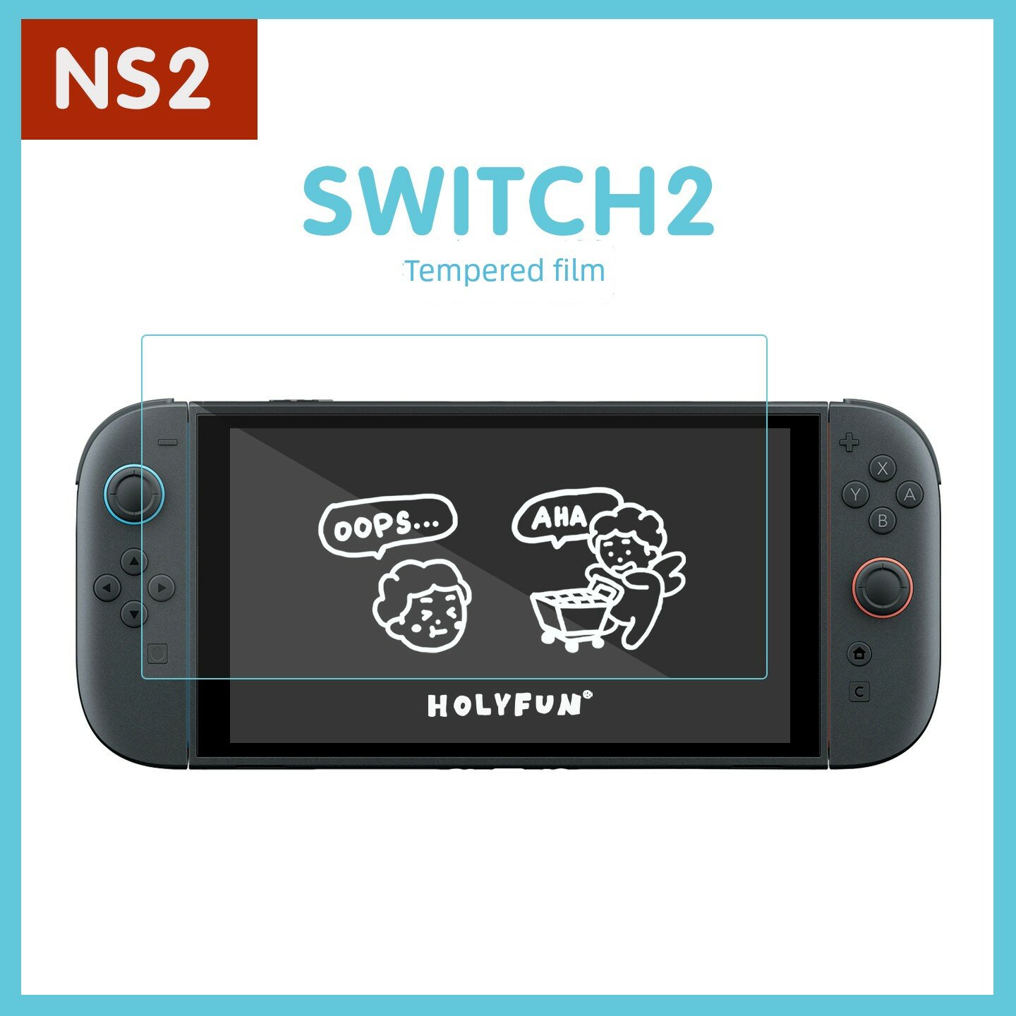 Защитное стекло для Nintendo Switch 2, 1 лист, прозрачное, высокая четкость экрана, защита дисплея