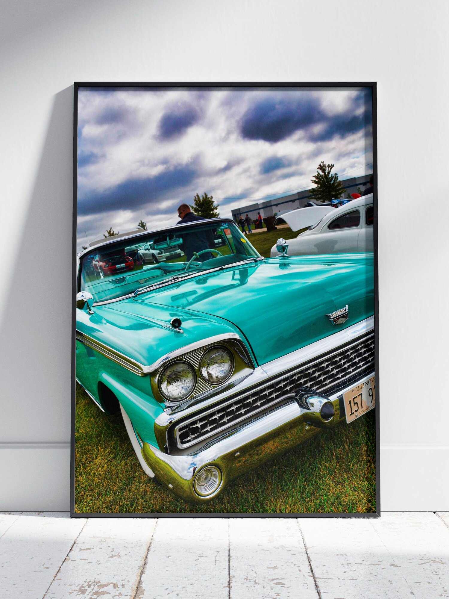 Плакат на стену для интерьера Легенды Авто (Форд Фэрлейн - Ford Fairlane) - Постер по машине формата A4 (21x30 см)