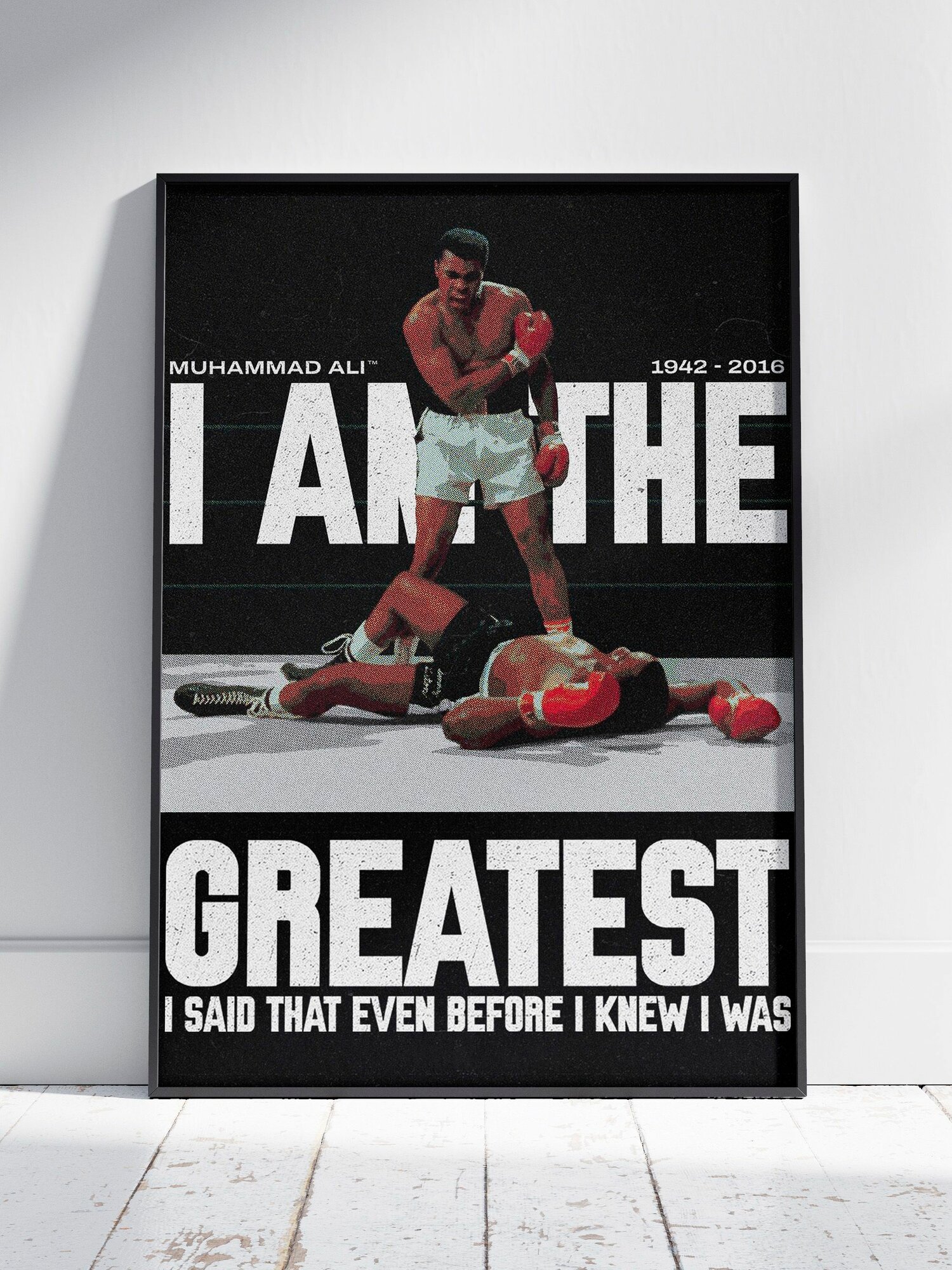 Плакат на стену для интерьера Легенды Бокса (Мухаммед Али - Muhammad Ali 13) - Постер по спорту и физической активности формата A3 (30x42 см)