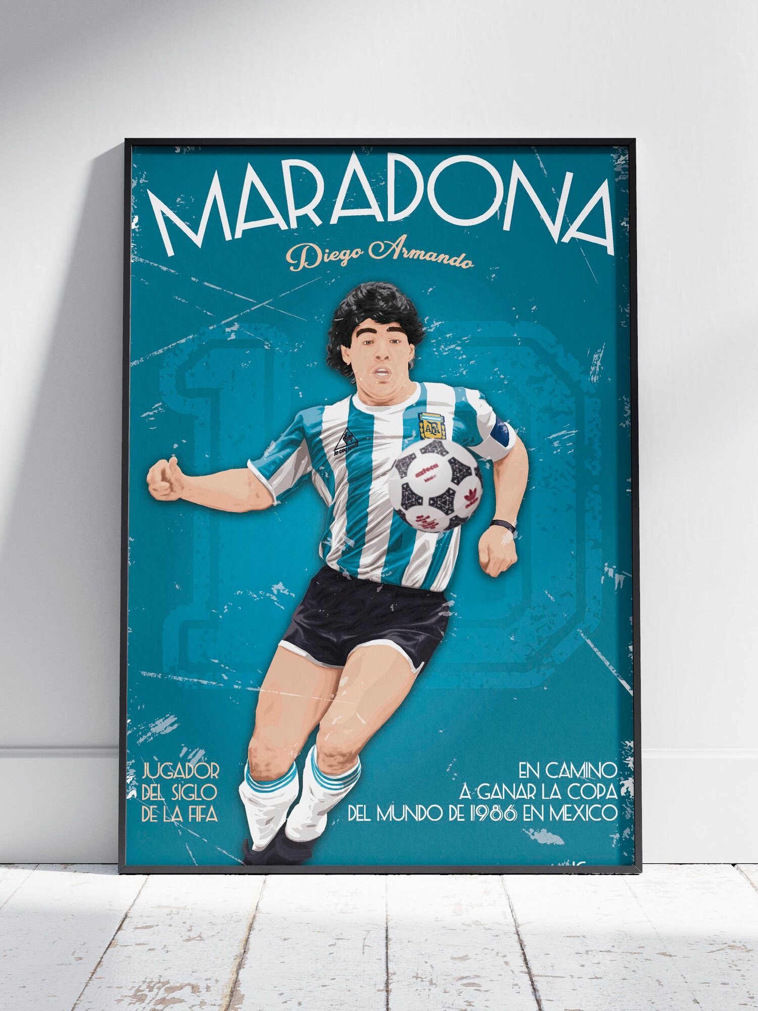 Плакат на стену для интерьера Бока Хуниорс (Диего Марадона - Diego Maradona 2) - Постер по спорту и физической активности формата A4 (21x30 см)