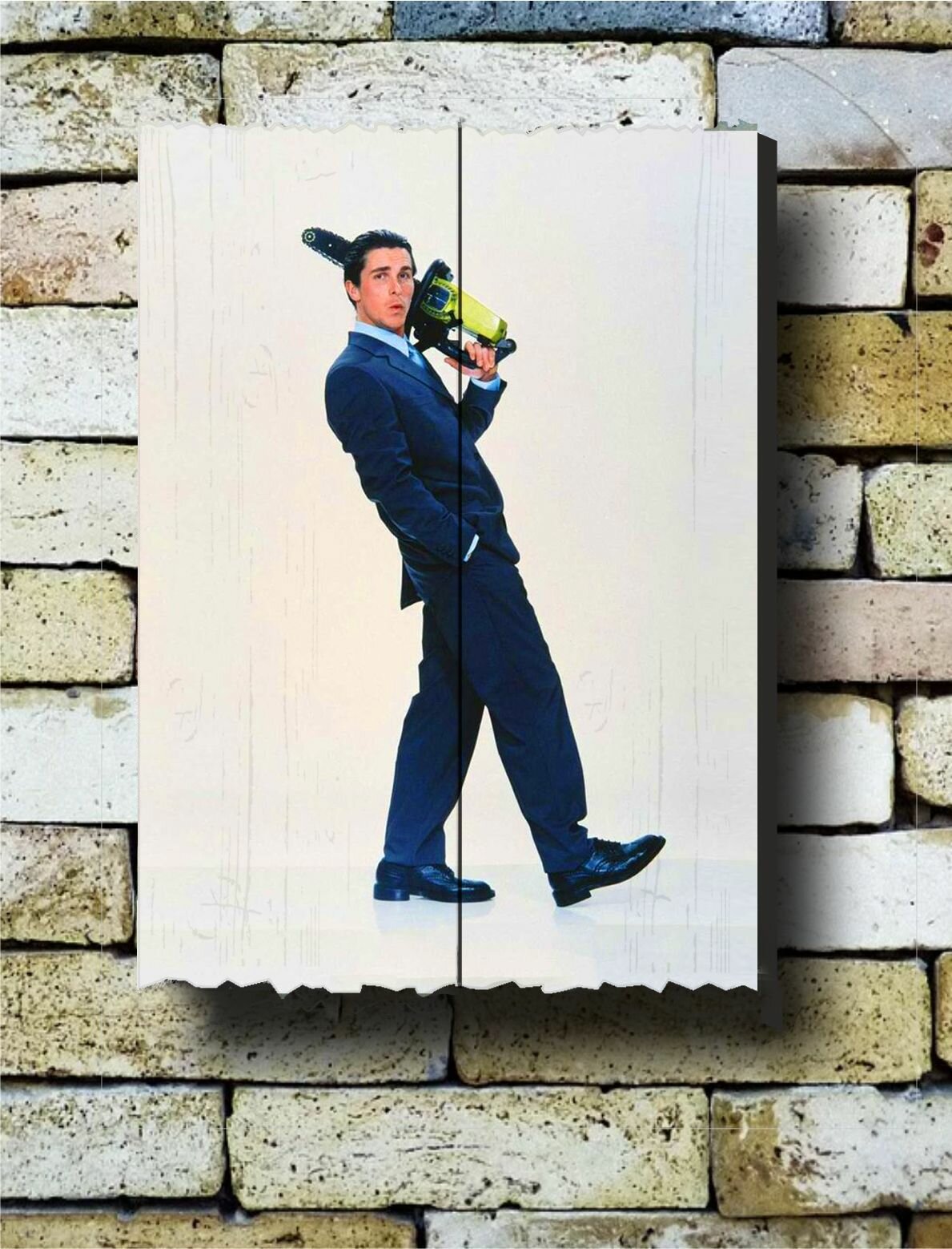 Картина на досках Американский психопат 1 American Psycho, Кристиан Бэйл, Бейл