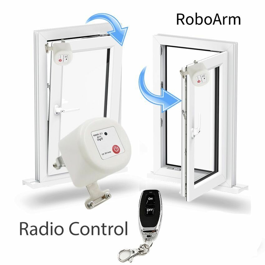 Умный открыватель окна - RoboArm, Smart Window Opener, Радио-версия, без умного дома, брелок