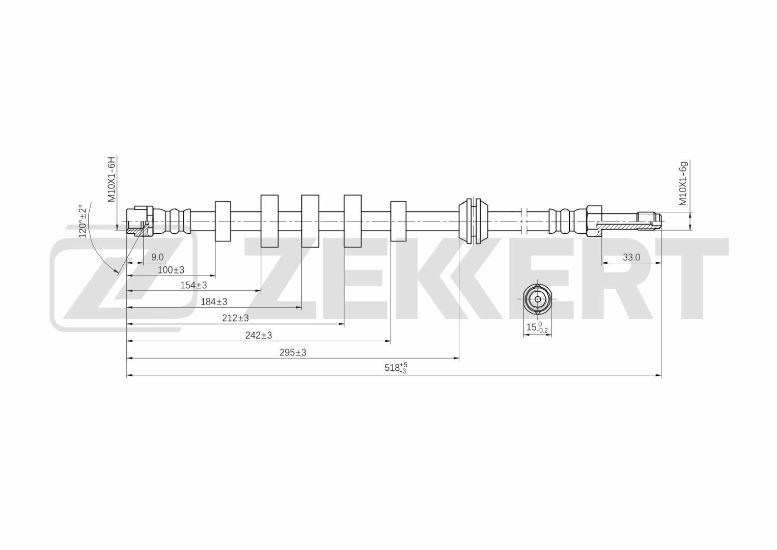 Шланг тормозной передний Audi A4 IV 08-, A5 IV 08-