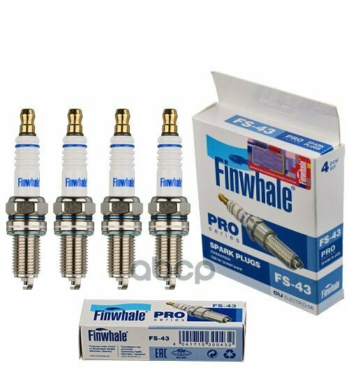Свеча зажигания 1-12L Aveo, Spark(1-), Cobalt, Gentra Finwhale арт. FS43