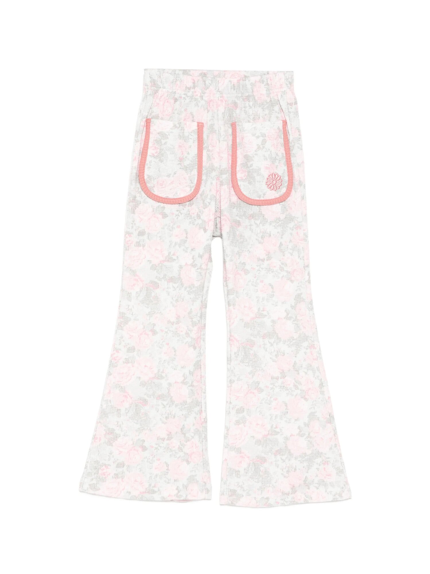 Брюки WAFFLE FLARED FLEUR pants