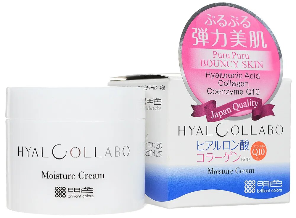 Meishoku Hyalcollabo Глубокоувлажняющий крем для лица с наноколлагеном и наногиалуроновой кислотой, 48 гр, арт. 227080