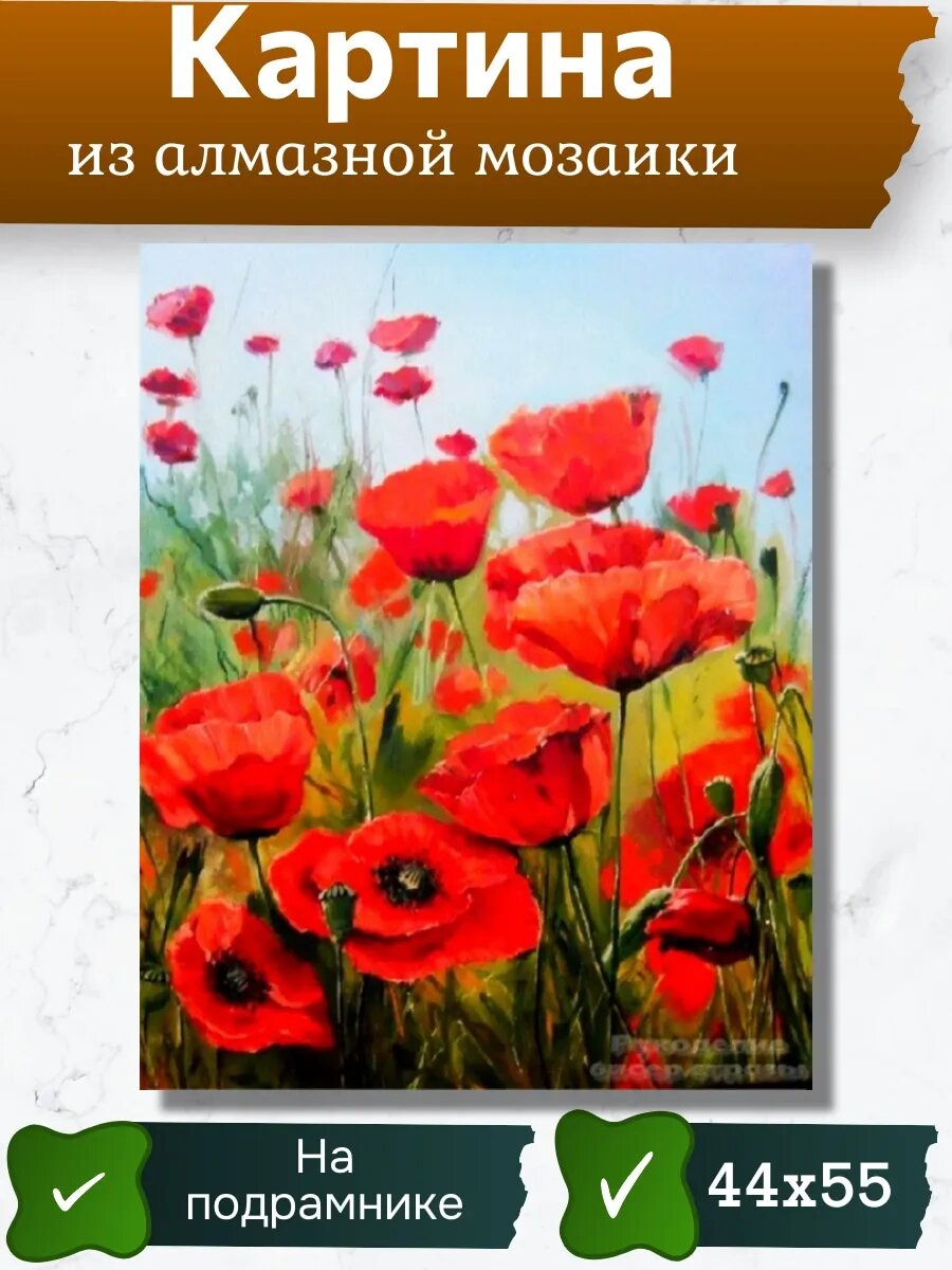 Алмазная мозаика на подрамнике 44х55