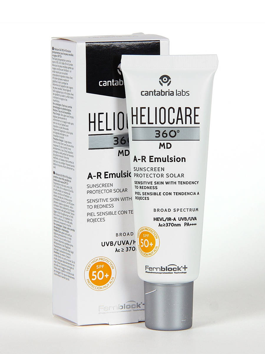 Cantabria Labs Солнцезащитная эмульсия для лица с SPF 50+ для кожи c куперозом 50 мл (Heliocare MD A-R Emulsion SPA 50+)
