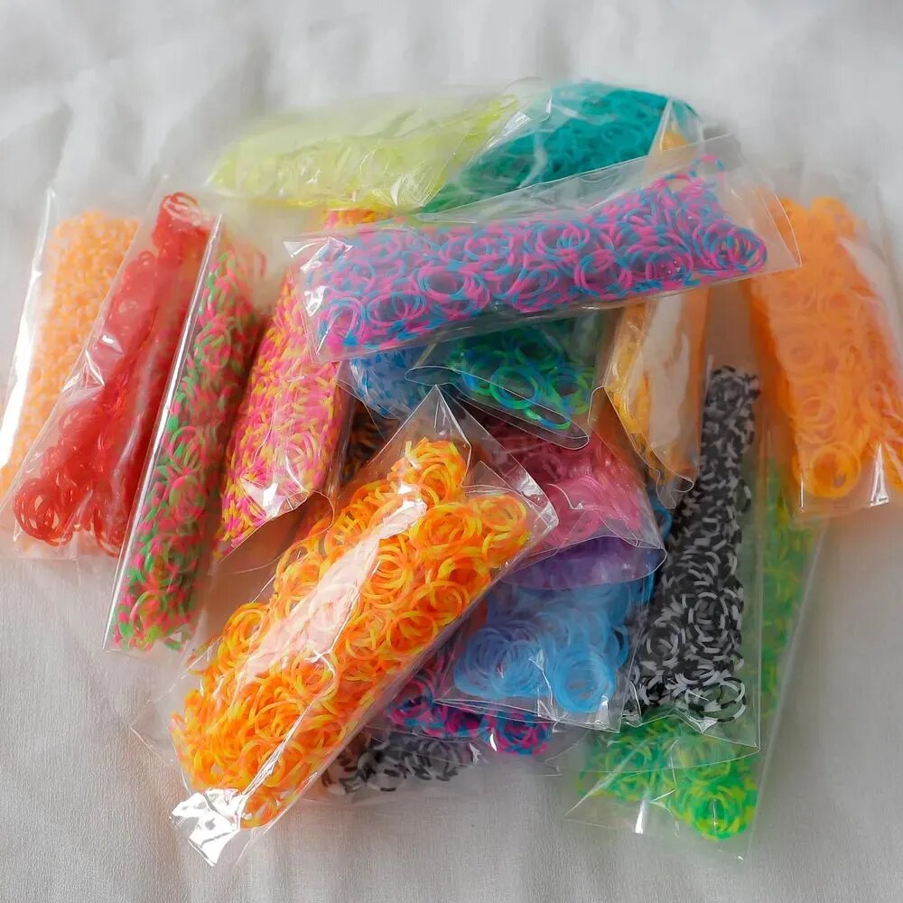 Резиночки Для Плетения Браслетов Набор 600 Шт . Резинки RAINBOW LOOM Карибы зелёный Перламутр Pearl Carribean G B0158