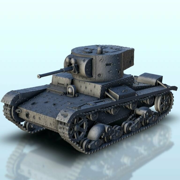 Т-26. Советский лёгкий танк. Масштабная модель 1:72.
