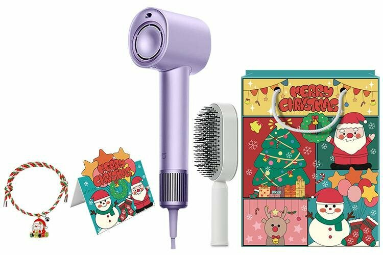 Фен унисекс Xiaomi 13372234, Purple Festive Exclusive Detangling Set