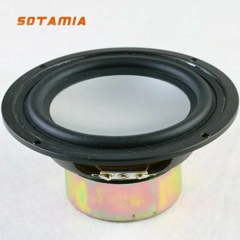 SOTAMIA 1Pcs 5-дюймовый сабвуфер, мощный динамик, 4 Ом, 30 Вт, Алюминиевый вибрирующий бассейн, умный домашний Аудио, DIY Hifi Музыка, Настольная книжная полка, Bluetooth Динамик