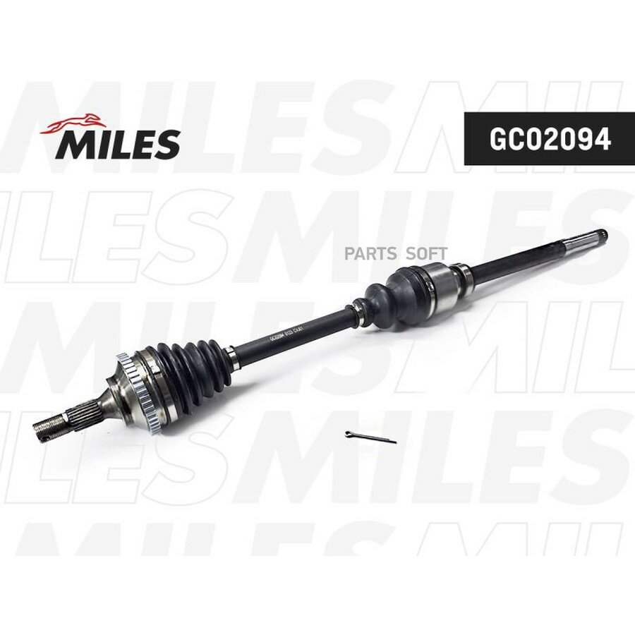 MILES GC02094 Привод в сборе PEUGEOT 206 2.0 99- прав. (ABS) ()