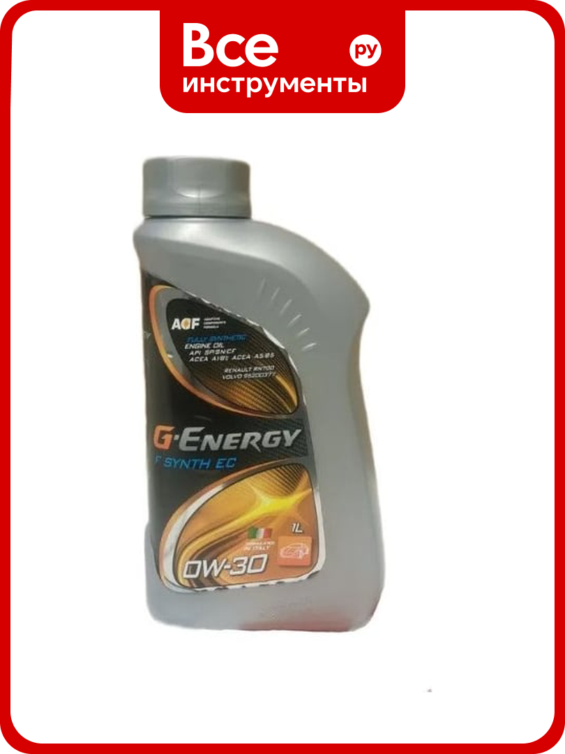 Моторное масло G-ENERGY f synth ec 0W-30, синтетическое, ACEA A1/B1, подходит для дизельных двигателей