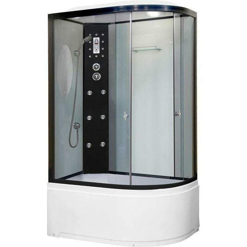 Душевая кабина Niagara Ultra 120x80 19100134L черный профиль, с гидромассажом, левая