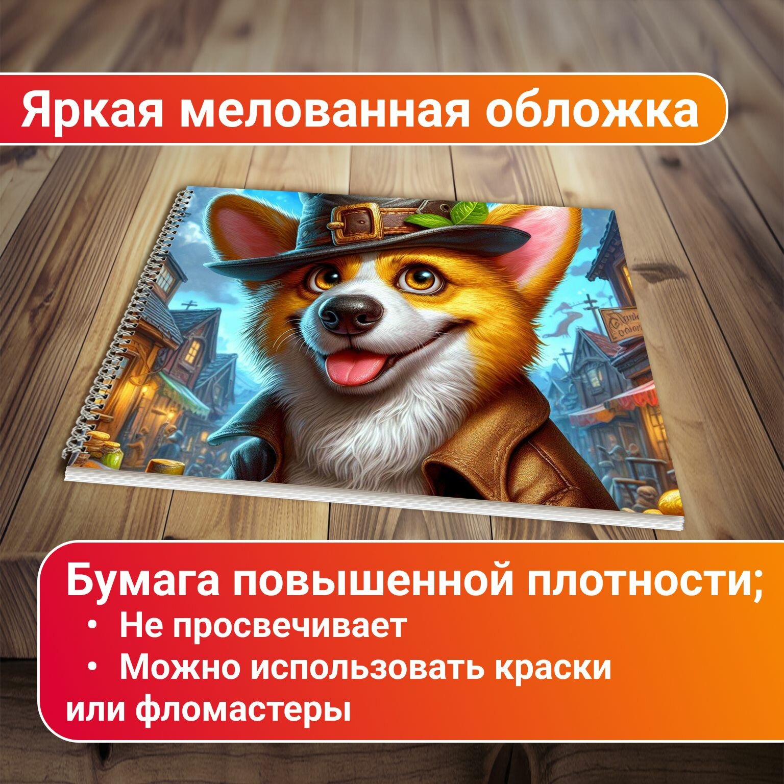 Альбом для рисования Корги — фото 1