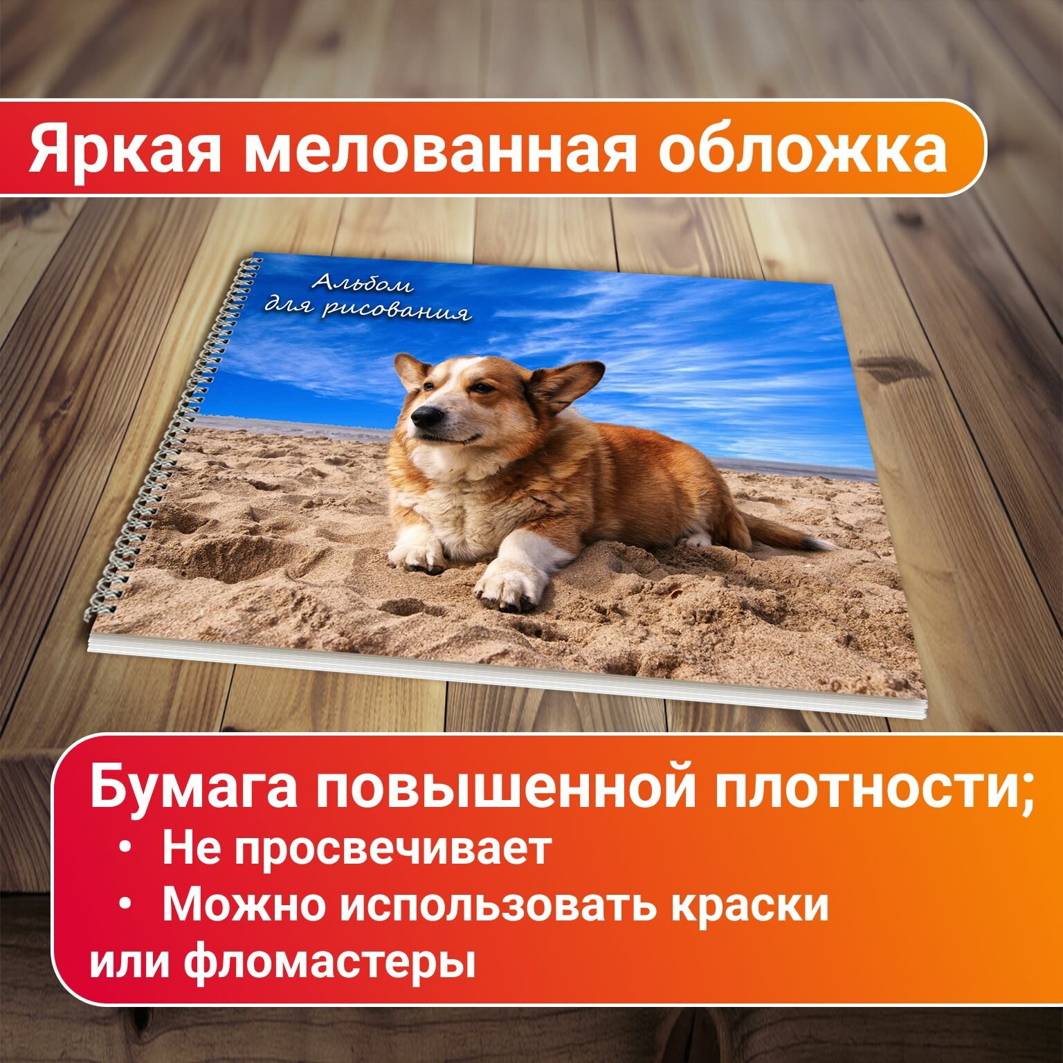 Альбом для рисования Корги — фото 1