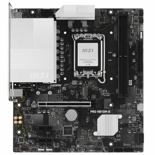 Материнская плата MSI PRO H810M-B - LGA 1851, Intel H810, 2xDDR5-4800 МГц, 1xPCI-Ex16, 1xM.2, Micro-ATX