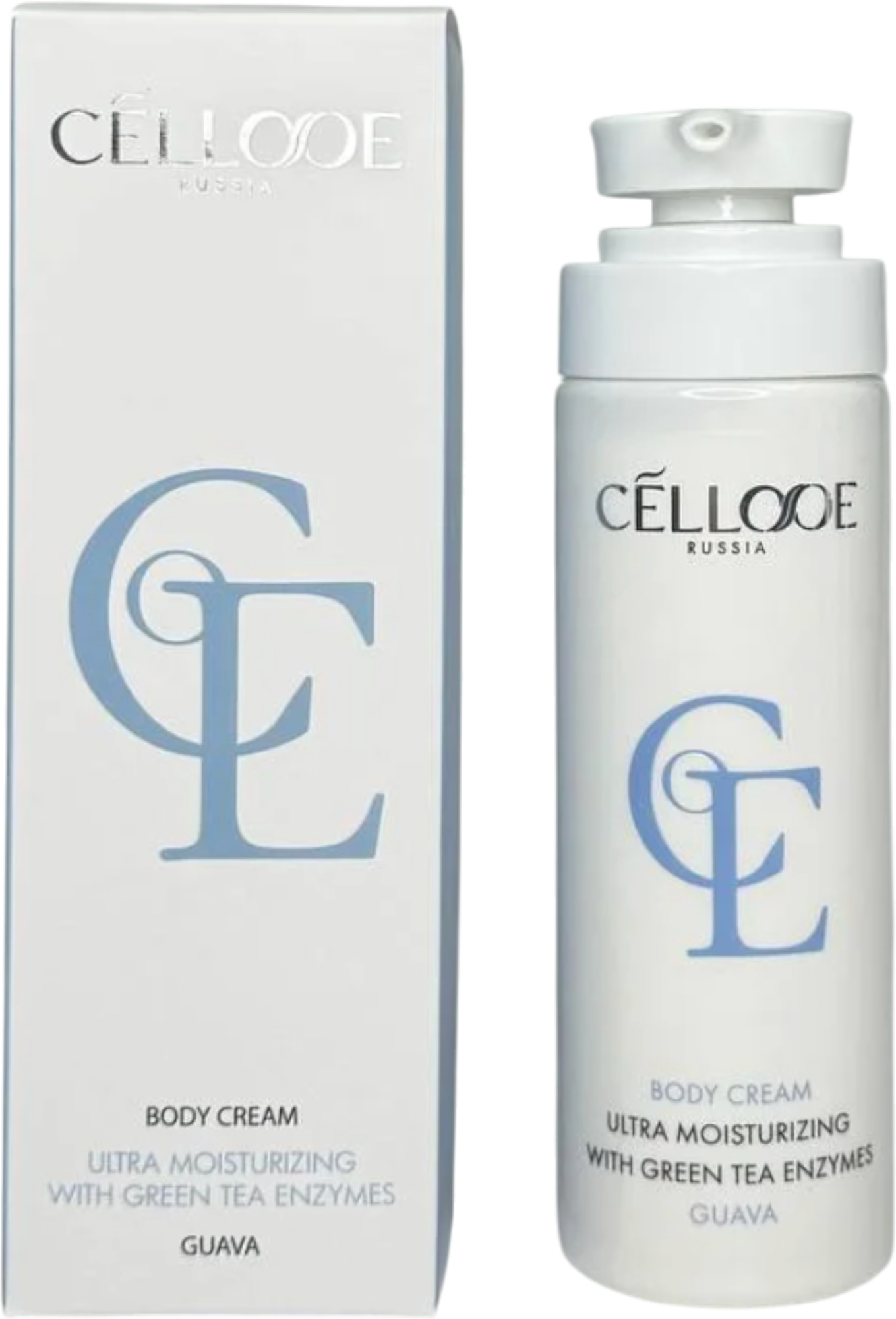 CellooE Ультра увлажняющий крем для тела с ферментами зеленого чая "Гуава" Ultra Moisturizing Body Cream With Green Tea Enzymes Guava 100ml