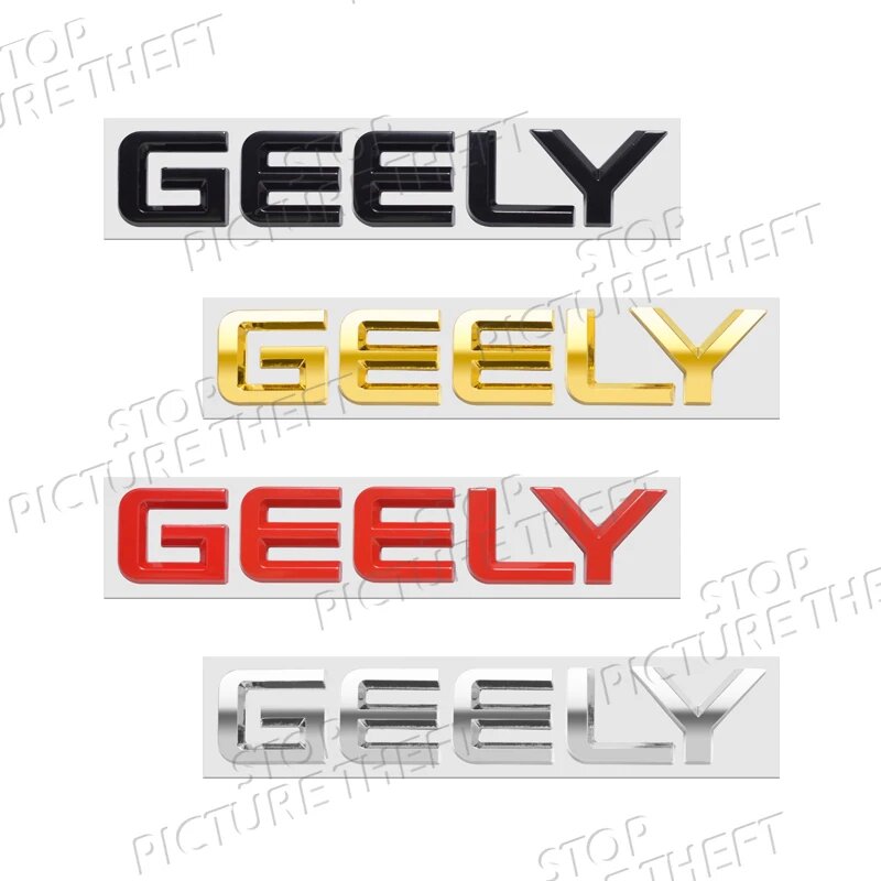 Эмблема Geely Glossy Black на багажник автомобиля
