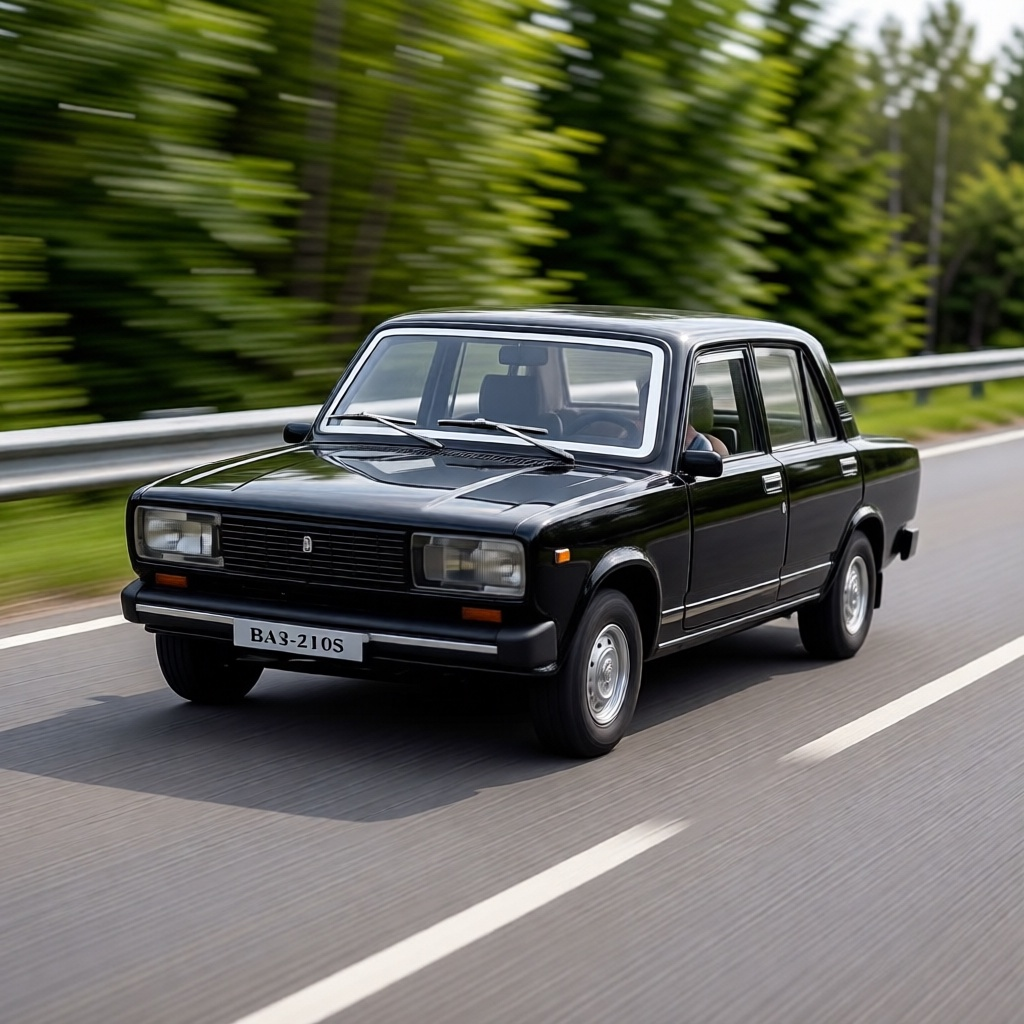 Машинка металлическая LADA ВАЗ-2105 "Жигули" пятерка 1997, 12 см, черный