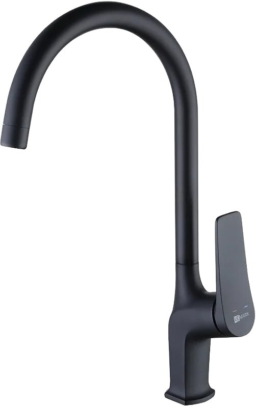Смеситель для кухни Lemark Bronx LM3705BL с поворотным изливом, черный, матовый, однорычажный, латунный, с керамическим картриджем
