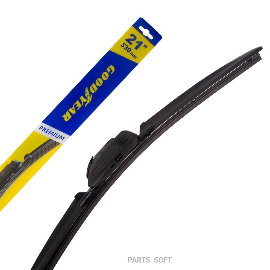 Дворник AZARD Goodyear PREMIUM бескаркасный 2153cm 8 переходников от официального дистрибьютора, GOODYEAR, артикул GY000441