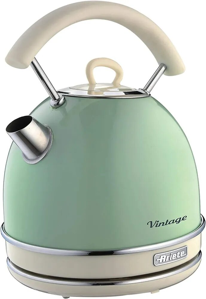 Чайник Ariete Vintage 2877/04 Зеленый, 1.7 л, 2000 Вт, металл, вращение 360°, фильтр от накипи
