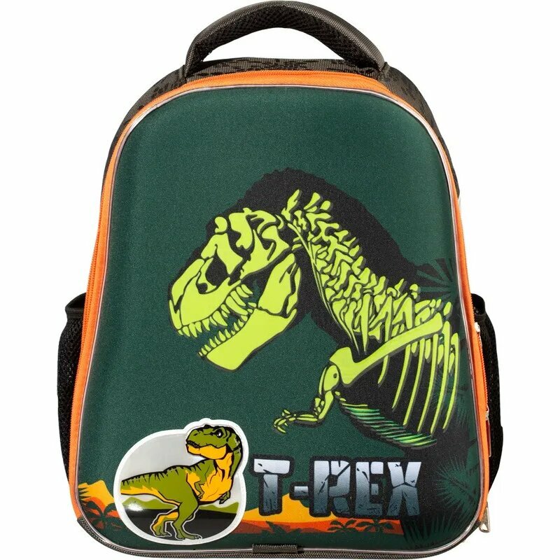 Ранец Basic T-Rex, 2 отд, эргоном. спинка, светящийся кант, 975128