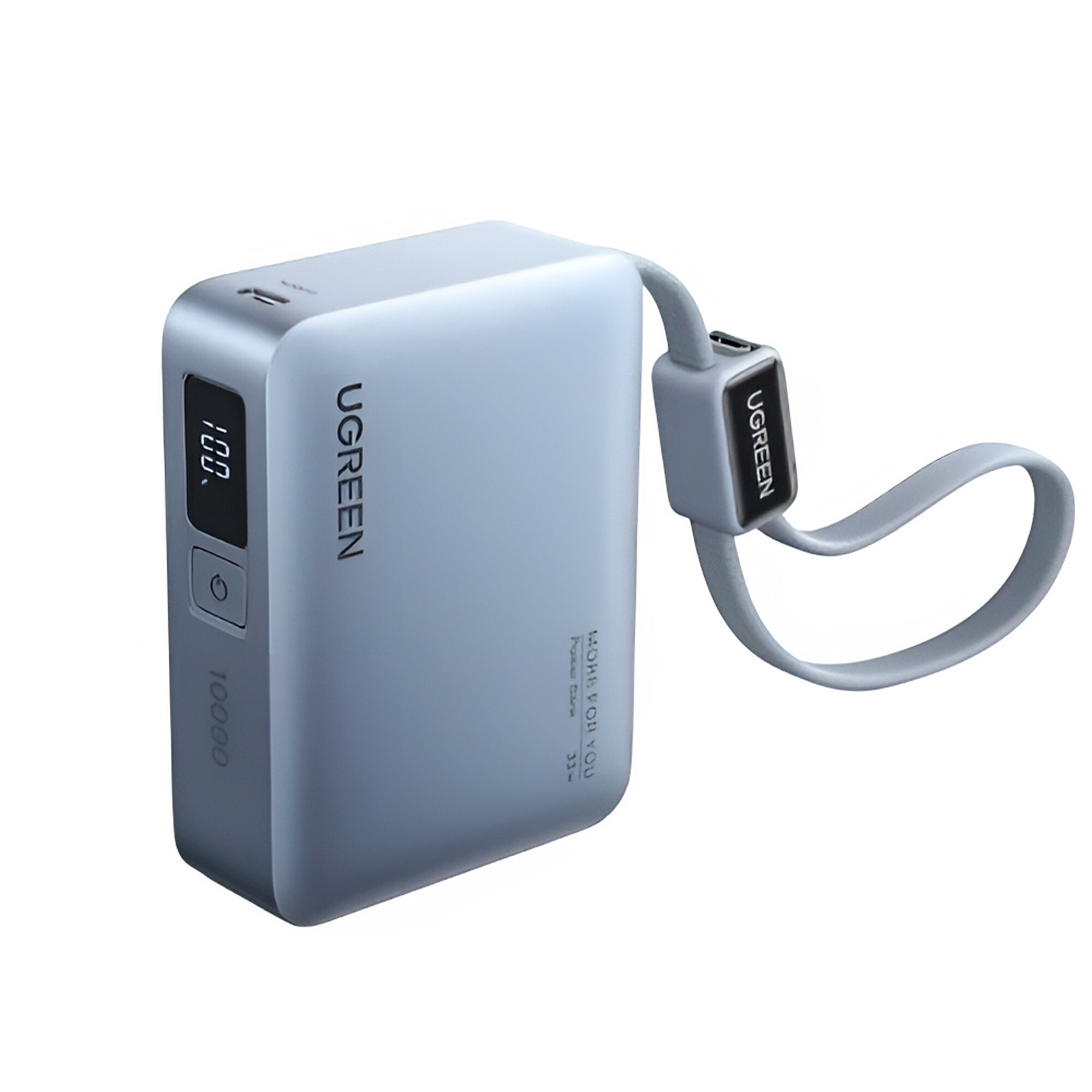 Внешний портативный аккумулятор Ugreen PB584 Fast Charging 10000mAh USB-C 33W with cable USB-C blue