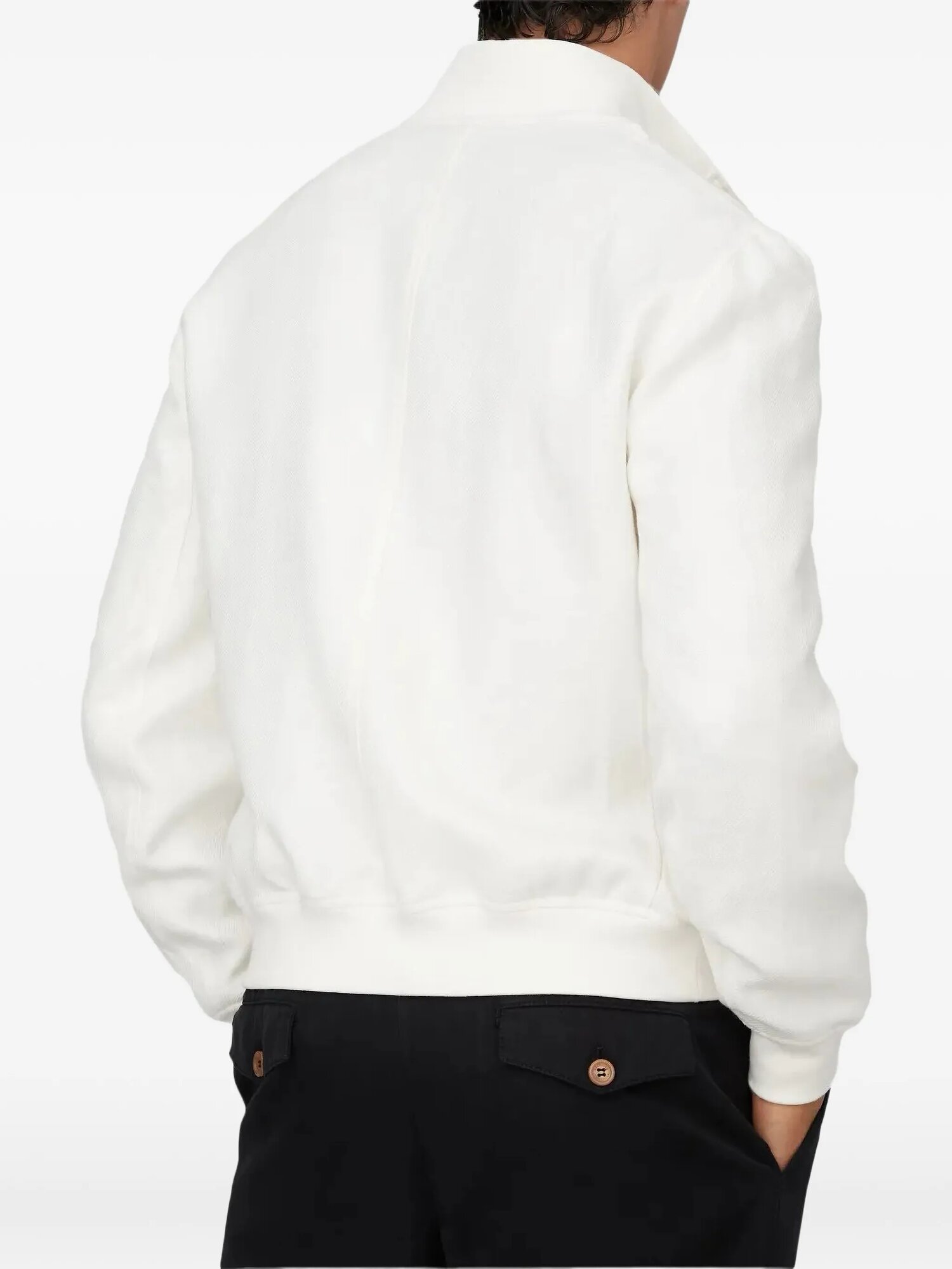 Куртка BRUNELLO CUCINELLI Twill-weave button-up jacket, размер 46, white — фото 1