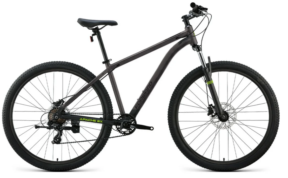 Велосипед FORWARD APACHE SX 29 17" 2026 тёмно-серый / чёрный
