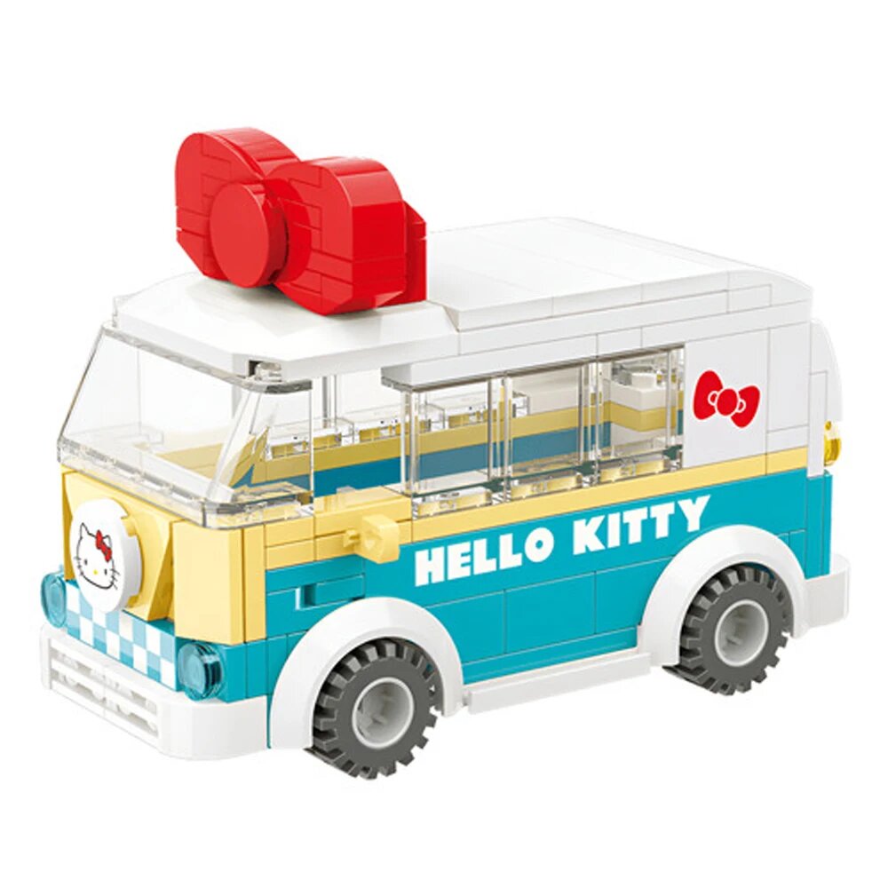 MINISO Конструктор Sanrio Hello Kitty City Car Building Blocks DIY Romantic Pink Car Bus Model Building Blocks Desktop Decoration Toy Girl's Holiday Gift, Размер: с коробкой