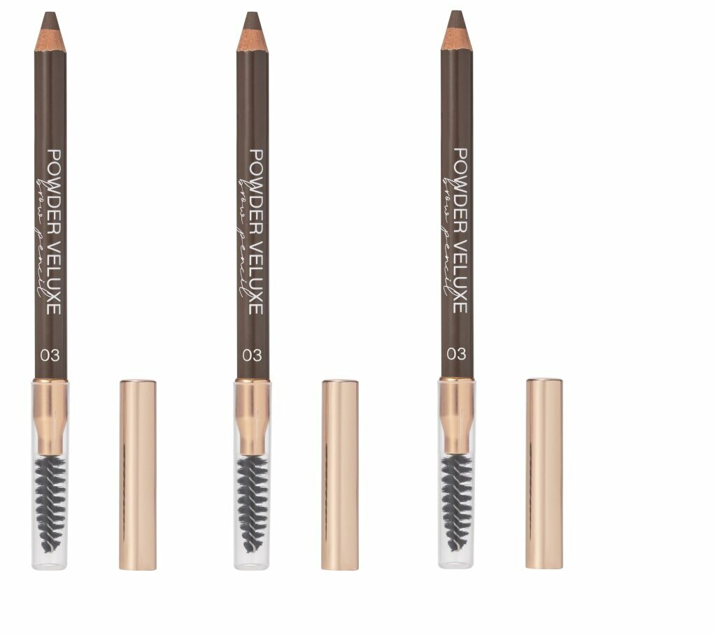 Карандаш для бровей пудровый Vivienne Sabo Crayon a sourcils en poudre «Powder Veluxe» 03 3шт