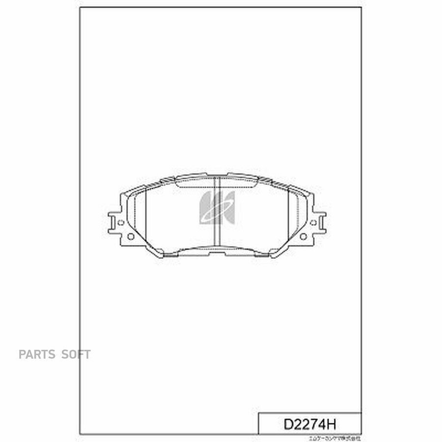 KASHIYAMA D2274H Колодки тормозные дисковые перед TOYOTA AURIS (E15) 06-12 D2274H
