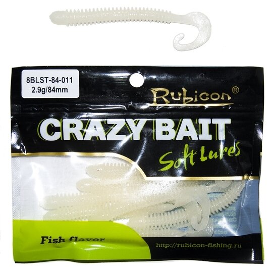 Съедобная силиконовая приманка RUBICON Crazy Bait BLST 2.9g, 84mm, цвет 011