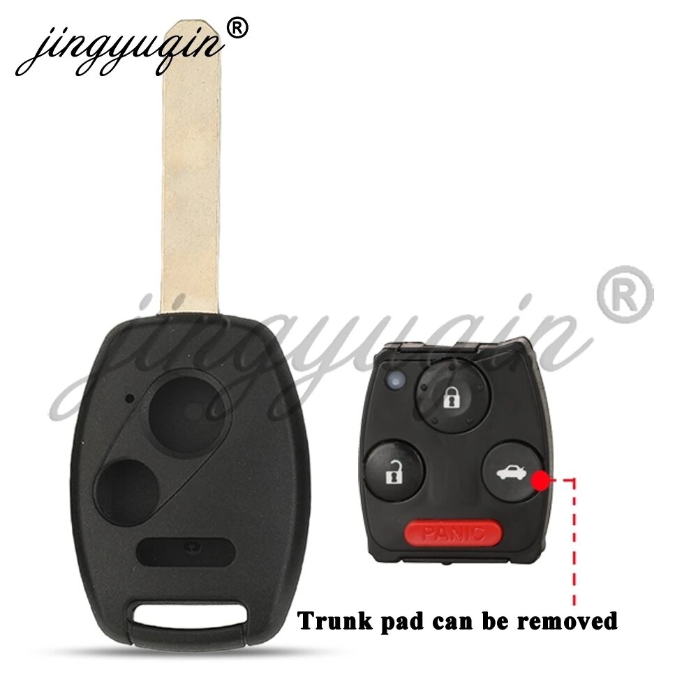 Корпус ключа для Honda Accord, Fit, Element, CRV, HRV, Civic, Черный, 3p BTN v inner shell